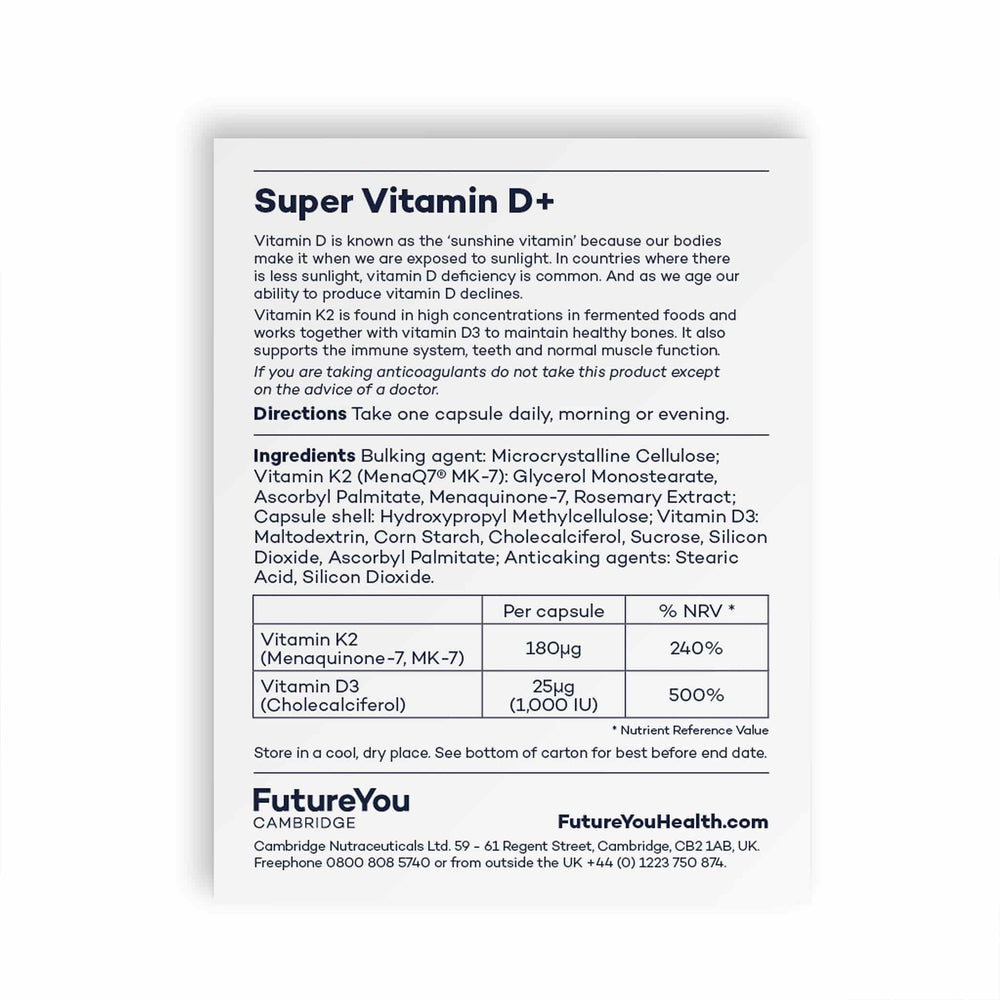 Super Vitamin D+ | Vitamin D3 Supplement | FutureYou